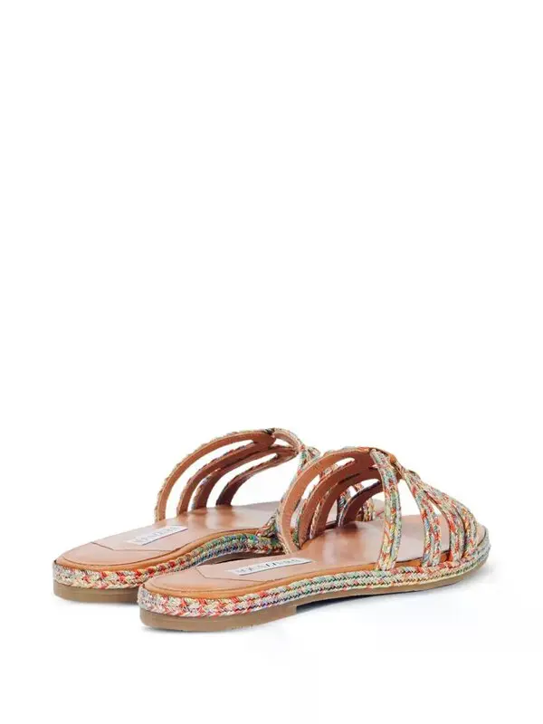 AQUAZZURA Playita Braided Leather Sandals