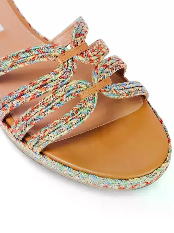 AQUAZZURA Playita Braided Leather Sandals