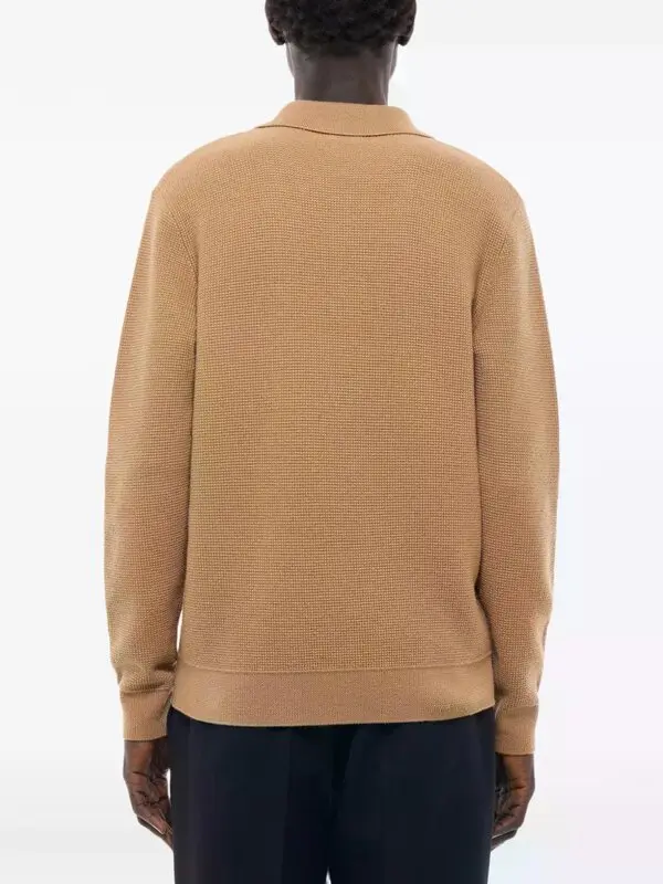 FURSAC Waffle-knit Wool Polo Shirt