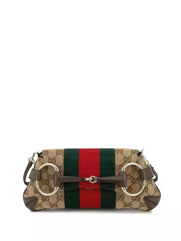 Gucci 2016-2026 Small Gg Canvas Horsebit Web Chain Satchel