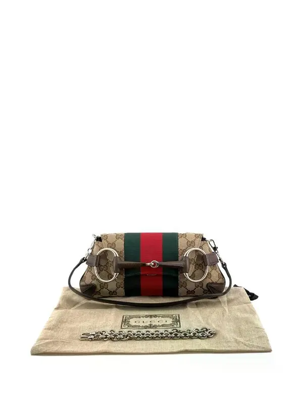 Gucci 2016-2026 Small Gg Canvas Horsebit Web Chain Satchel