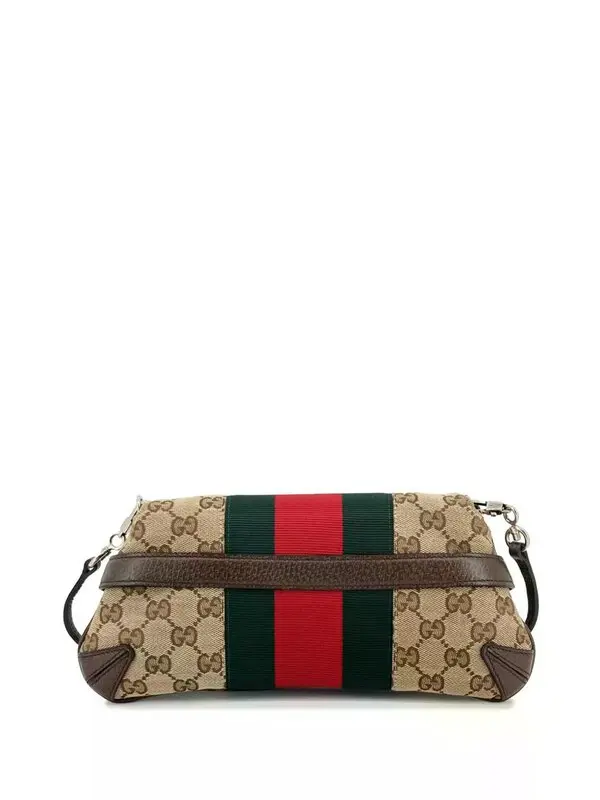 Gucci 2016-2026 Small Gg Canvas Horsebit Web Chain Satchel - Neutrals