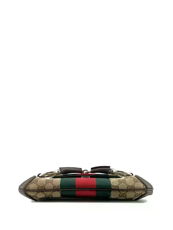 Gucci 2016-2026 Small Gg Canvas Horsebit Web Chain Satchel - Neutrals
