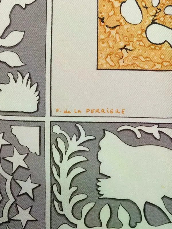 Hermès 1990-2000 Early America Silk Scarf 90 Scarves - Neutrals
