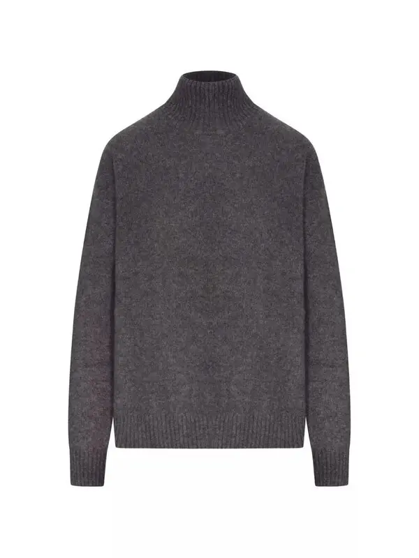 Max Mara High-neck Knitted Sweater - Grey