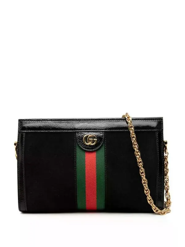 Gucci 2016-2026 Small Suede Web Ophidia Chain Crossbody Bag