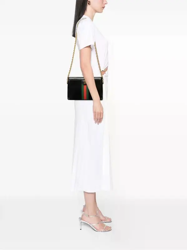 Gucci 2016-2026 Small Suede Web Ophidia Chain Crossbody Bag