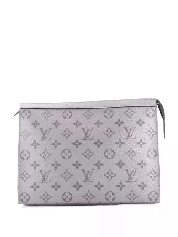 LOUIS VUITTON Pochette Voyage Reverse Monogram Eclipse Canvas Mm Clutch Bag