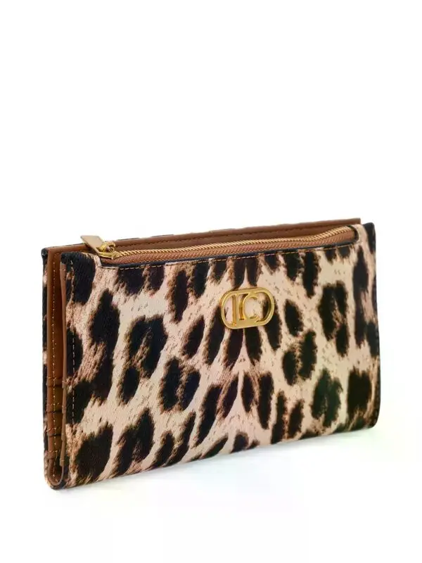 Lola Casademunt Leopard-print Logo-plaque Wallet