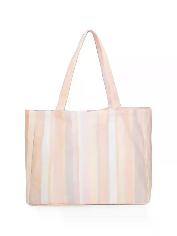 Adidas Summer Glow Logo-embroidered Striped Tote Bag