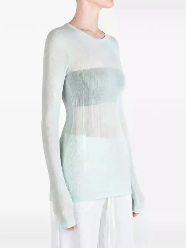 Auralee Ribbed-knit Long-sleeve T-shirt