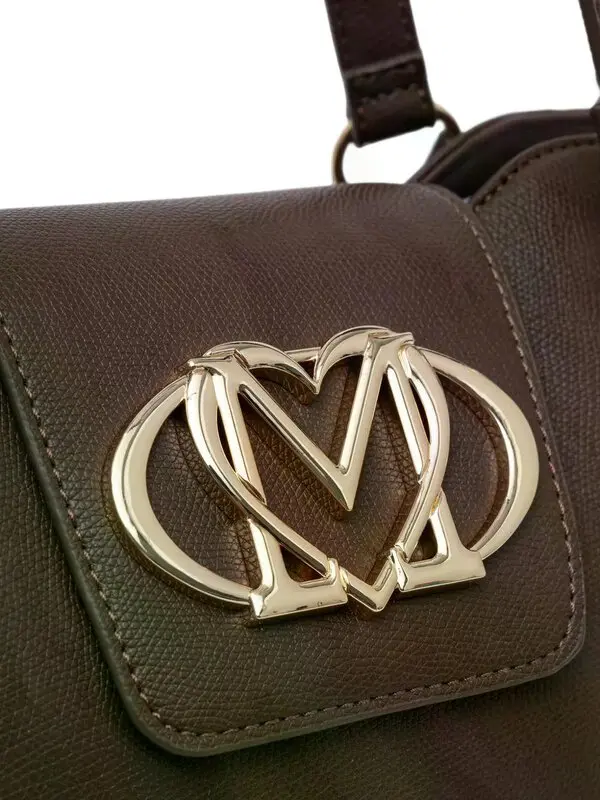 Moschino Logo-plaque Pebbled-effect Tote Bag