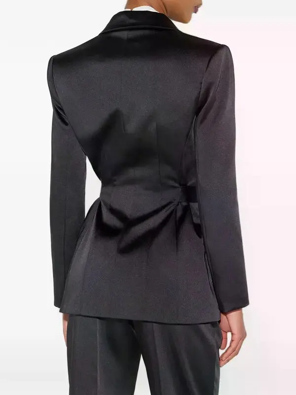 Elisabetta Franchi Stretch Satin Jacket With Belt