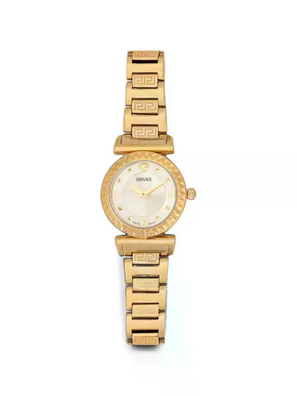 Versace Textured-bezel 27mm Watch - Neutrals