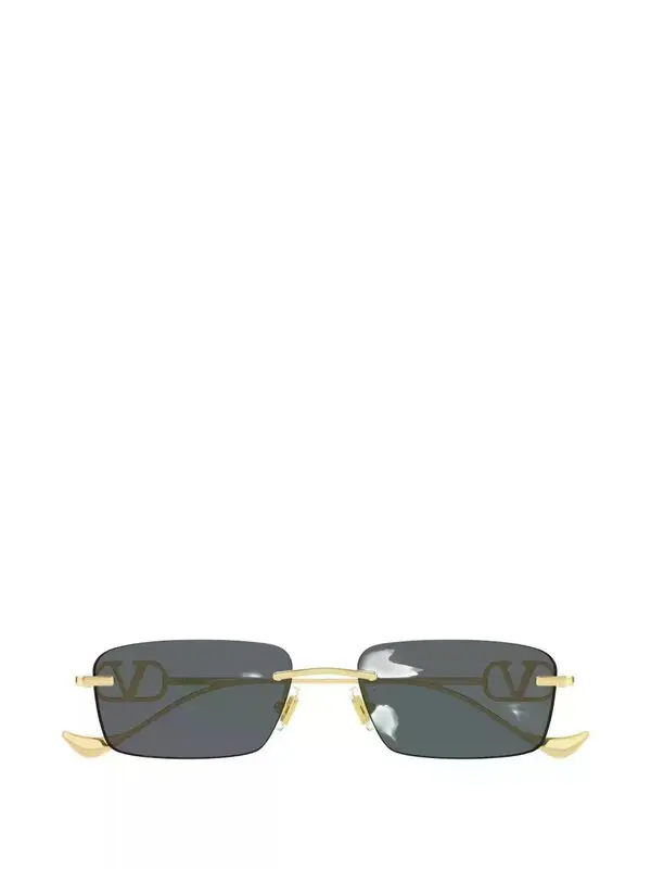 Valentino Garavani Vlogo Signature Rectangle-frame Sunglasses - Gold