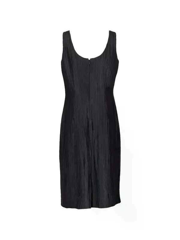 Guy Laroche Pleated Square-neck Midi Dress