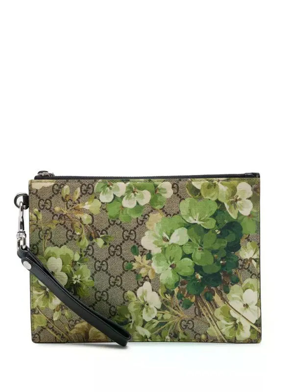 Gucci 2015-2026 Gg Supreme Blooms Clutch Bag - Neutrals