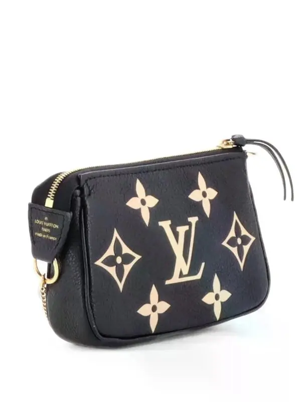 LOUIS VUITTON Pochette Accessoires Bicolor Monogram Empreinte Giant Mini Clutch Bag