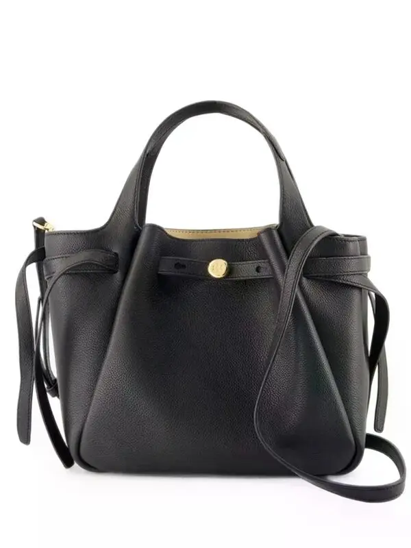 Tory Burch Small Romy Pebbled Tote Bag - Black