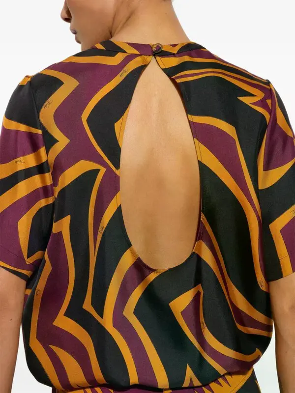 Emilio Pucci Labirinto Print Silk Top