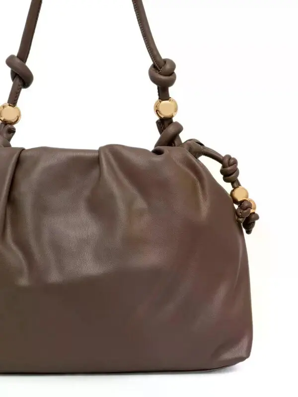 Moschino Bead-embellished Ruched Tote Bag - Brown