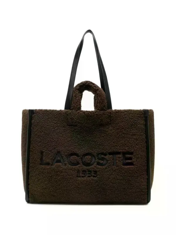Lacoste Large Shopping Logo-embroidered Borg Tote Bag
