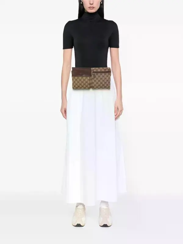 Gucci 2000-2015 Gg Canvas Double Pocket Belt Bag
