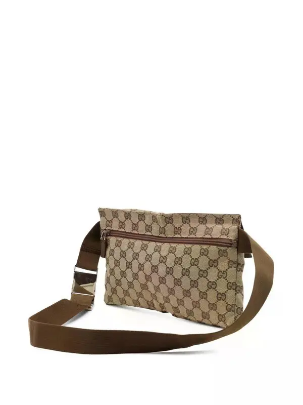 Gucci 2000-2015 Gg Canvas Double Pocket Belt Bag