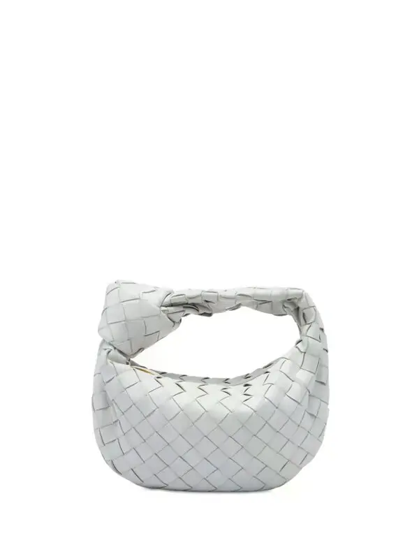 Bottega Veneta 2012-2026 Mini Nappa Intrecciato Jodie Hobo Bag - White