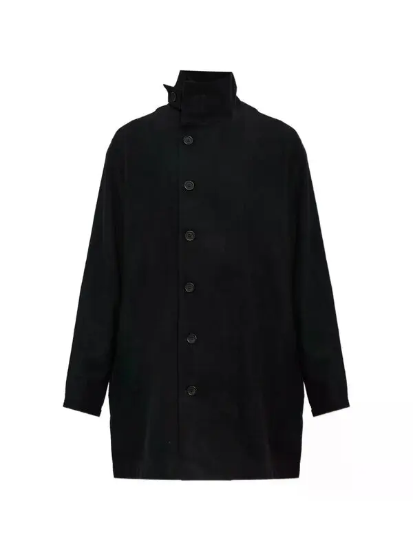 Yohji Yamamoto Stand-up Collar Button-front Coat
