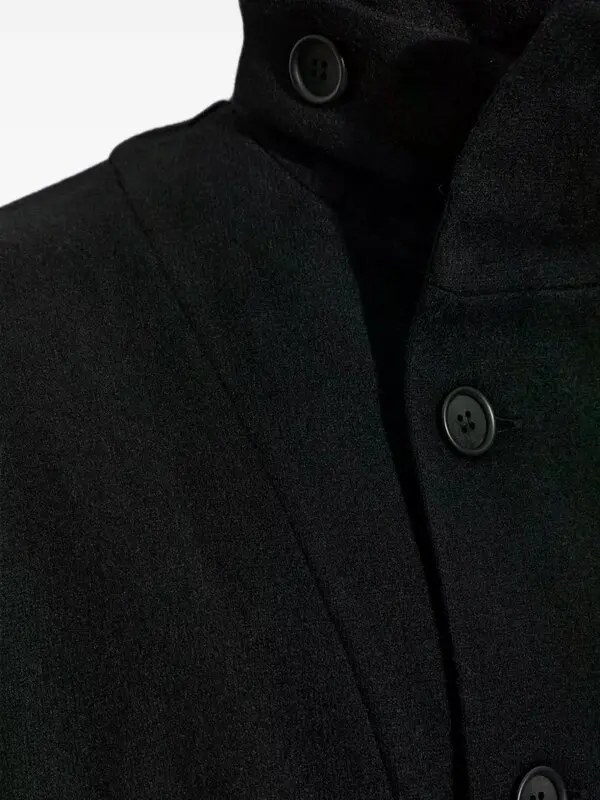 Yohji Yamamoto Stand-up Collar Button-front Coat