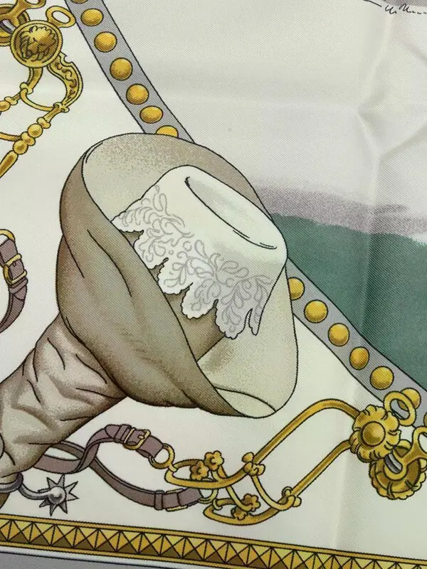 Hermès 1990-2010 Presentation De Chevaux Carre Silk Scarf 90 Scarves - Grey