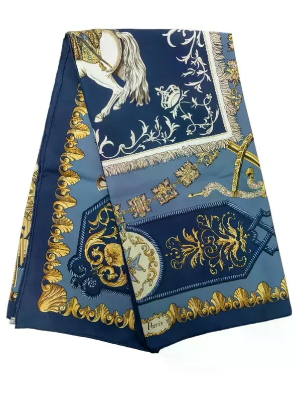 Hermès 20th Century Lvdovicvs Magnvs Silk Scarf 90 Scarves - Blue