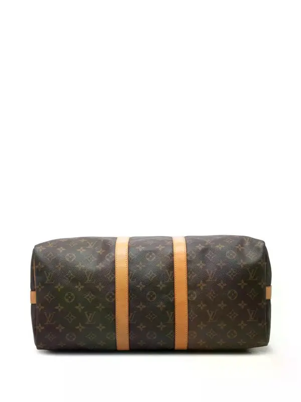 LOUIS VUITTON 2003 Monogram Keepall Bandouliere 45 Travel Bag - Brown