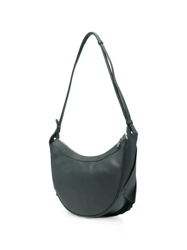 Lacoste M Hobo Pleated Leather Shoulder Bag - Green