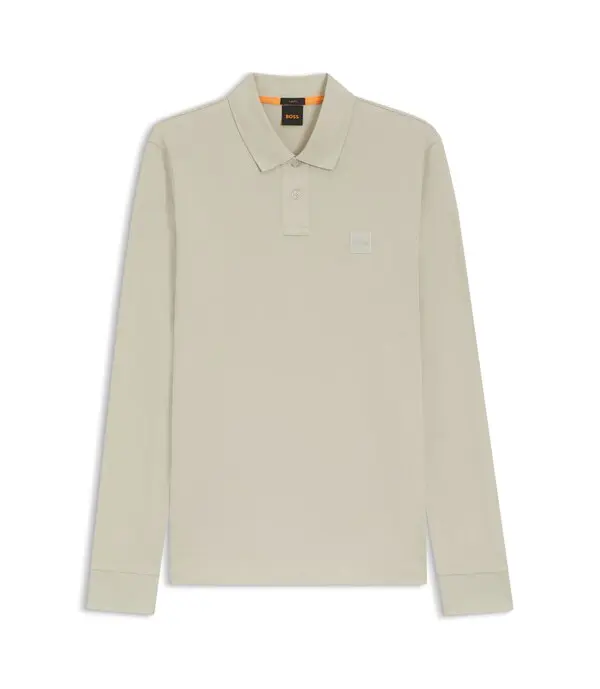 BOSS Slim-fit Polo Shirt In Stretch-cotton Piqu - Light Beige