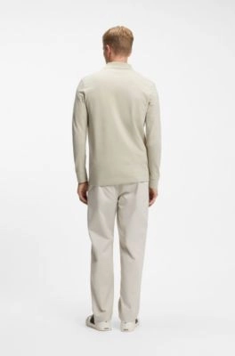 BOSS Slim-fit Polo Shirt In Stretch-cotton Piqu - Light Beige