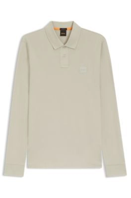BOSS Slim-fit Polo Shirt In Stretch-cotton Piqu - Light Beige