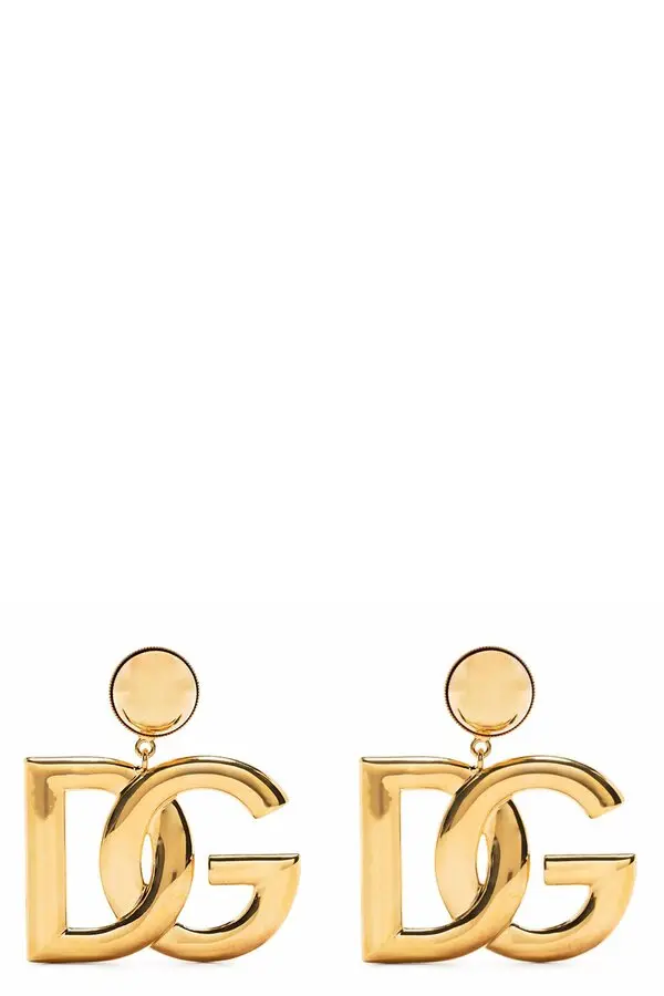 Dolce & Gabbana Crystal Logo Earrings