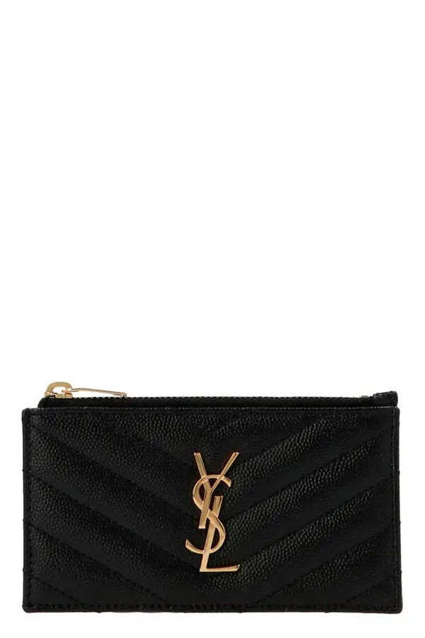 Saint Laurent Card Holder 'monogram - Black