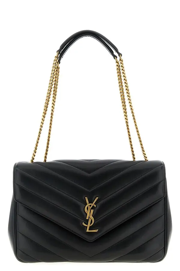 Saint Laurent Loulou' Large Shoulder Bag - Black