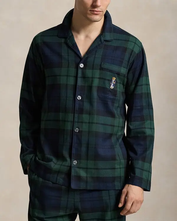 Polo Ralph Lauren Polo Bear Plaid Flannel Pajama Set