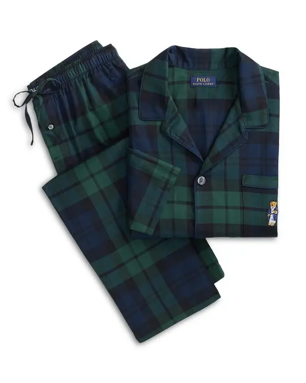 Polo Ralph Lauren Polo Bear Plaid Flannel Pajama Set