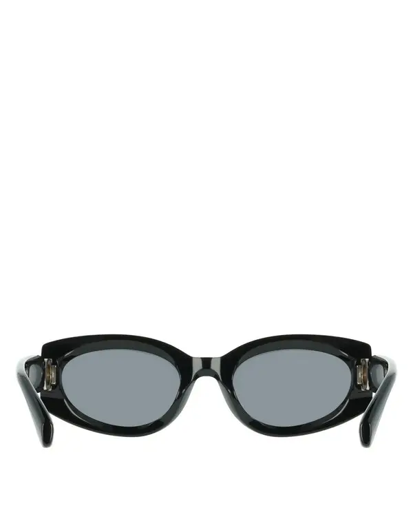 FERRAGAMO Gancini Oval Sunglasses, 54mm - Black