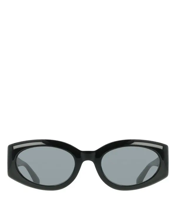 FERRAGAMO Gancini Oval Sunglasses, 54mm - Black