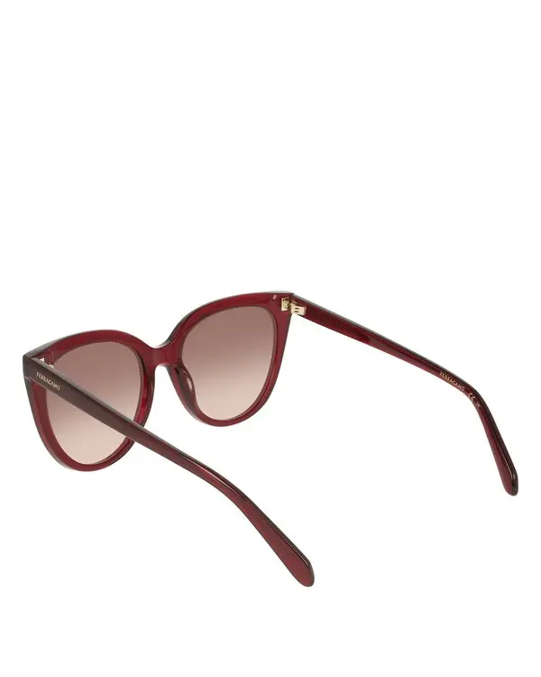 FERRAGAMO Cat Eye Sunglasses, 56mm - Transparent