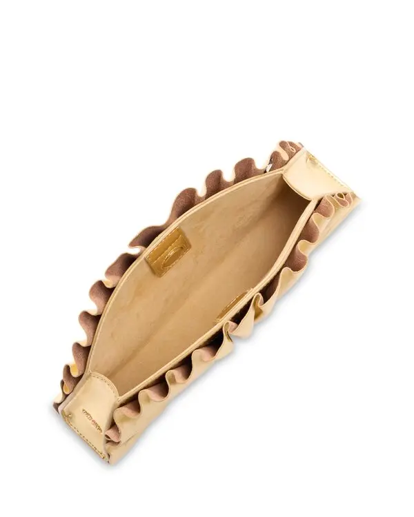 Cult Gaia Nala Mini Pleated Leather Clutch