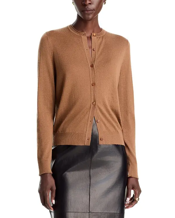 Lafayette 148 New York Crewneck Cashmere Cardigan