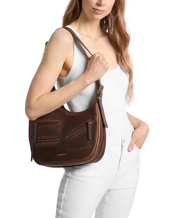 Michael Kors Nolita Medium Asymmetrical Leather Shoulder Bag