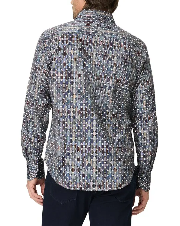 Robert Graham Missing Links Long Sleeve Cotton Stretch Shirt